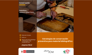Estrategia de conservación preventiva para material bibliográfico: Enfoque en las unidades de conservación de la expositora: Isabella Milagros Melgar Franc